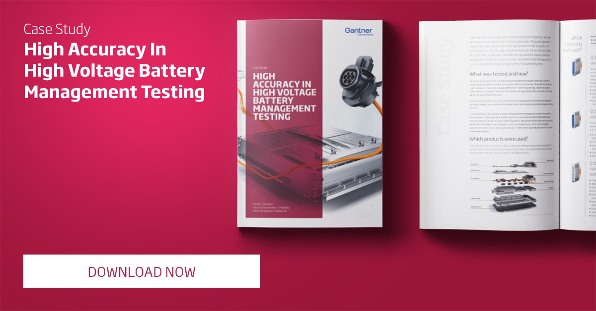 High accuracy in high voltage battery management testing - Case Study